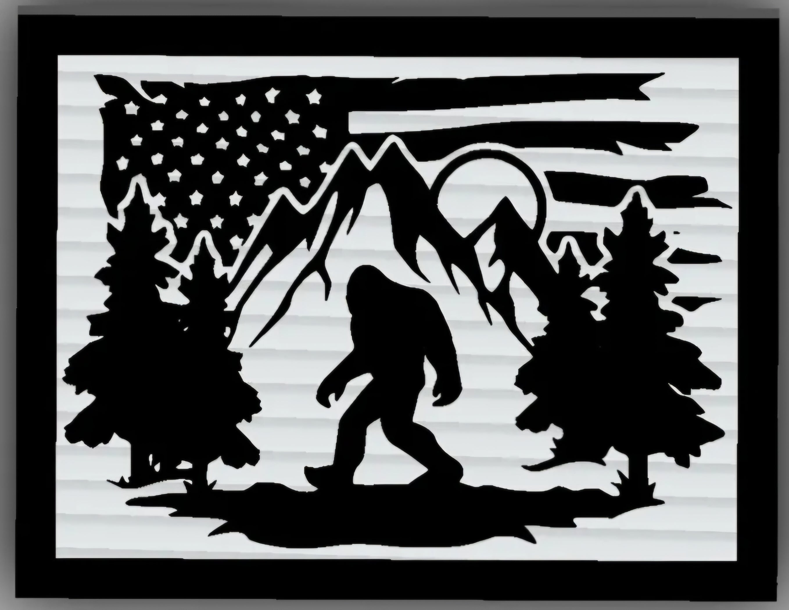 Bigfoot America LED Lighted sign – Wicked 3D Creations