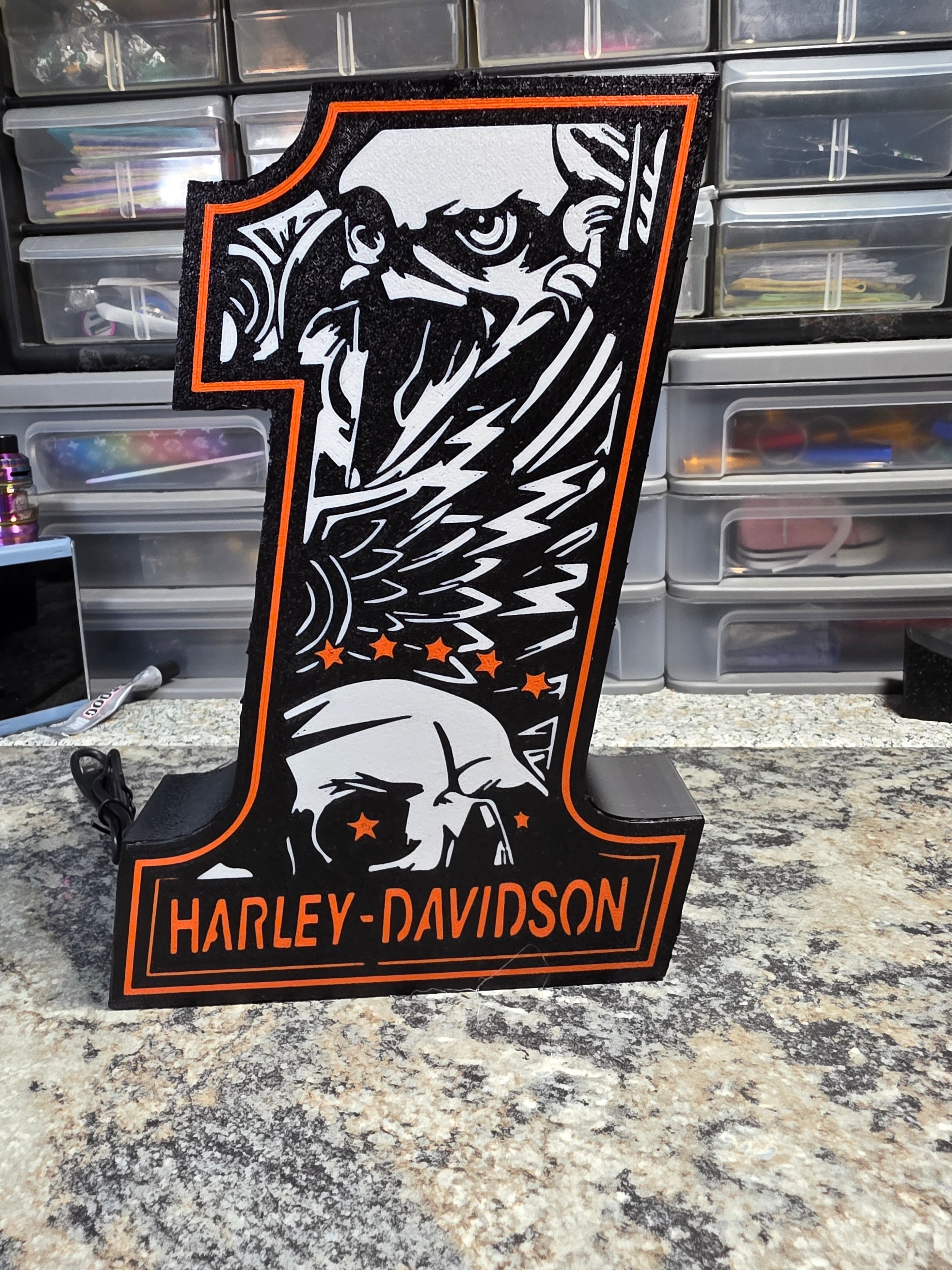 Harley Davidson #1 LED sign – Wicked 3D Creations